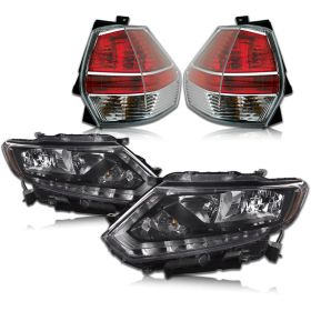 Headlight and Tail Light Set Halogen Driver Left Right Passenger Pair ...