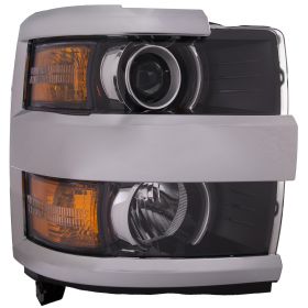 Headlight Halogen Black Bezel Chrome Trim Right Fits 2015-2019 ...