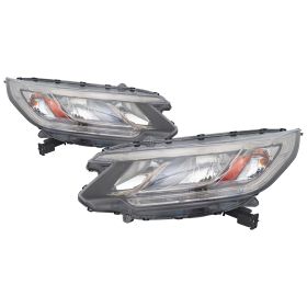 Halogen Headlight Set with LED Daytime Running Lights CAPA Certified ...